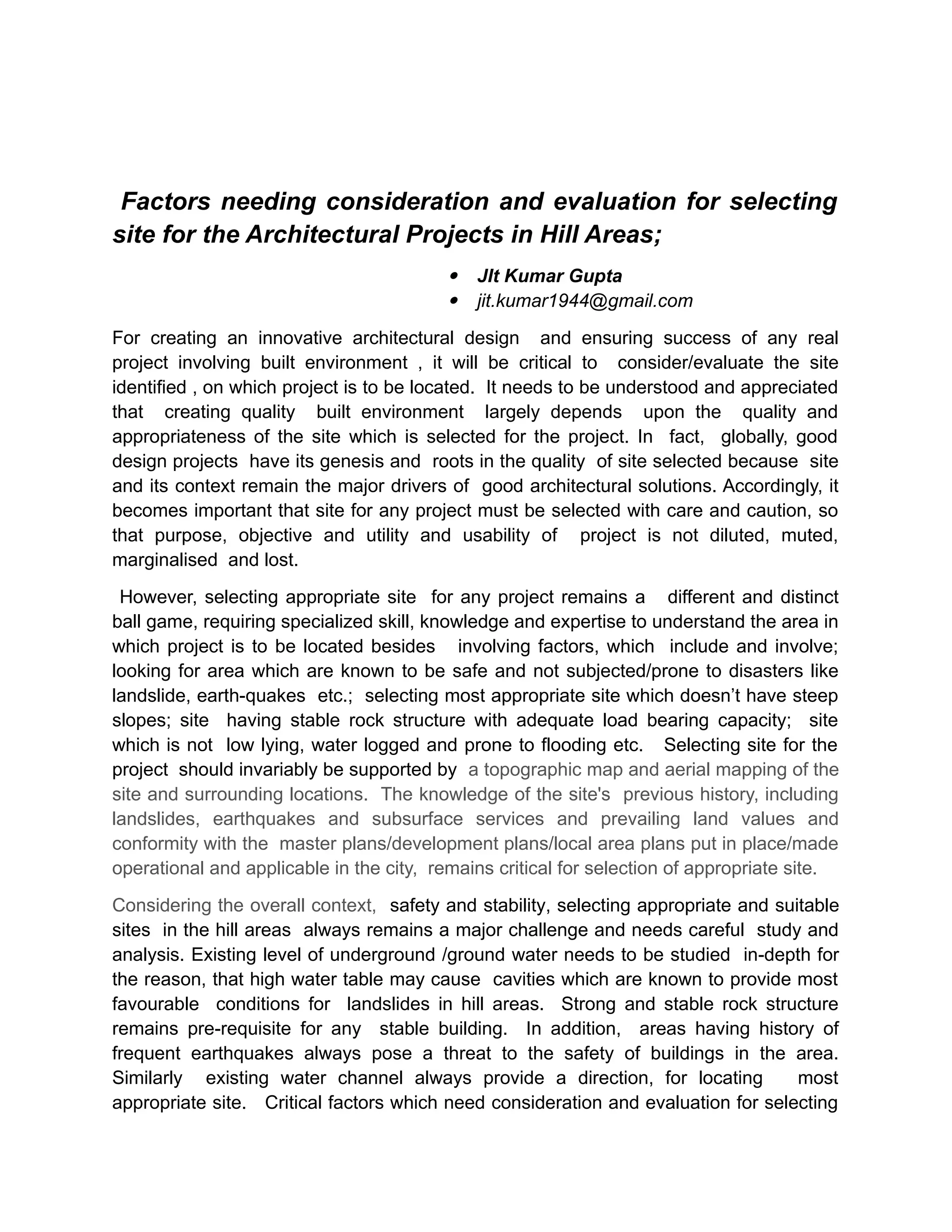 Factors to be considering for selecting in Hill Areas.docx