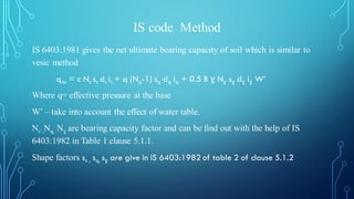 Factors to considered in foundation design and numerical based on bis ...