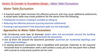 Factors to consider in foundation design | PPTX