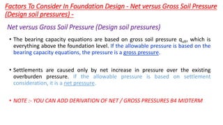 Factors to consider in foundation design | PPTX