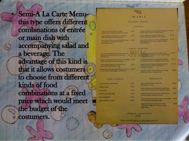 Factors To Consider In Menu Planning Factors To Consider In Menu Planning