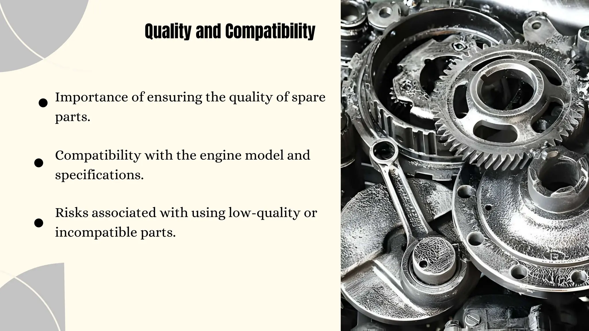 Factors to Consider When Selecting Engine Spare Parts | PPT