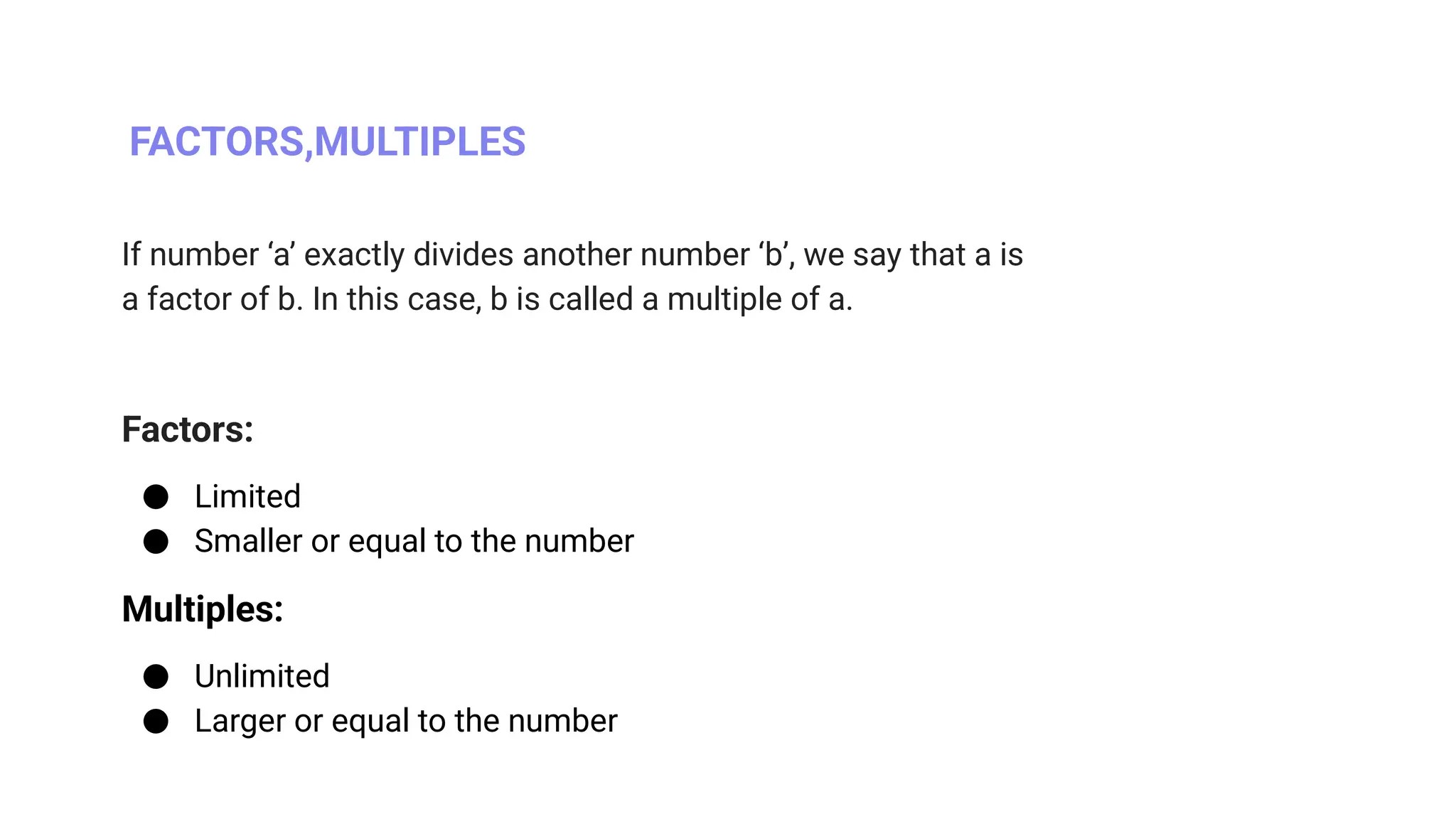 Factors & unit digit of quantitative methods | PPTX
