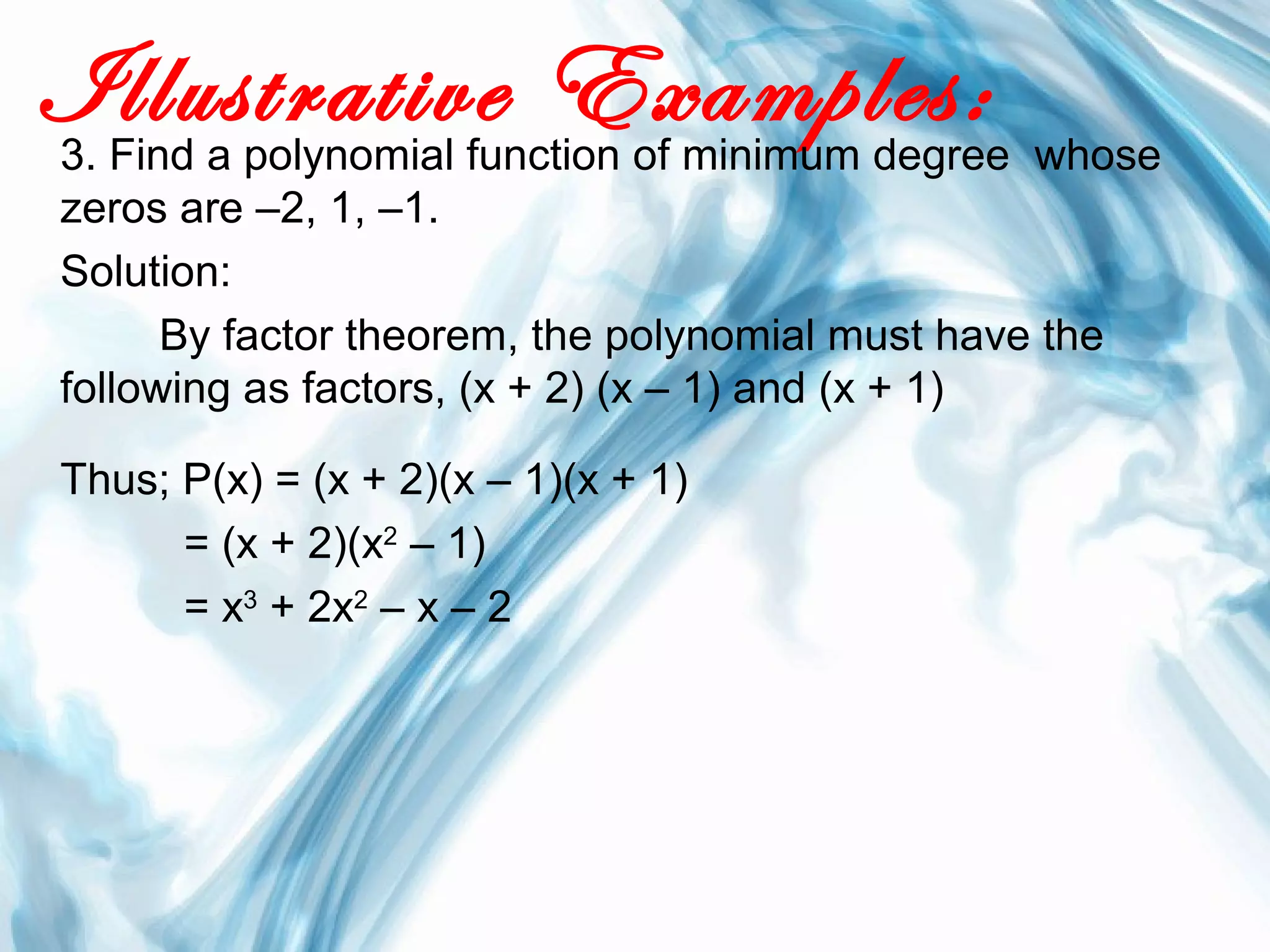 Factor theorem | PPT