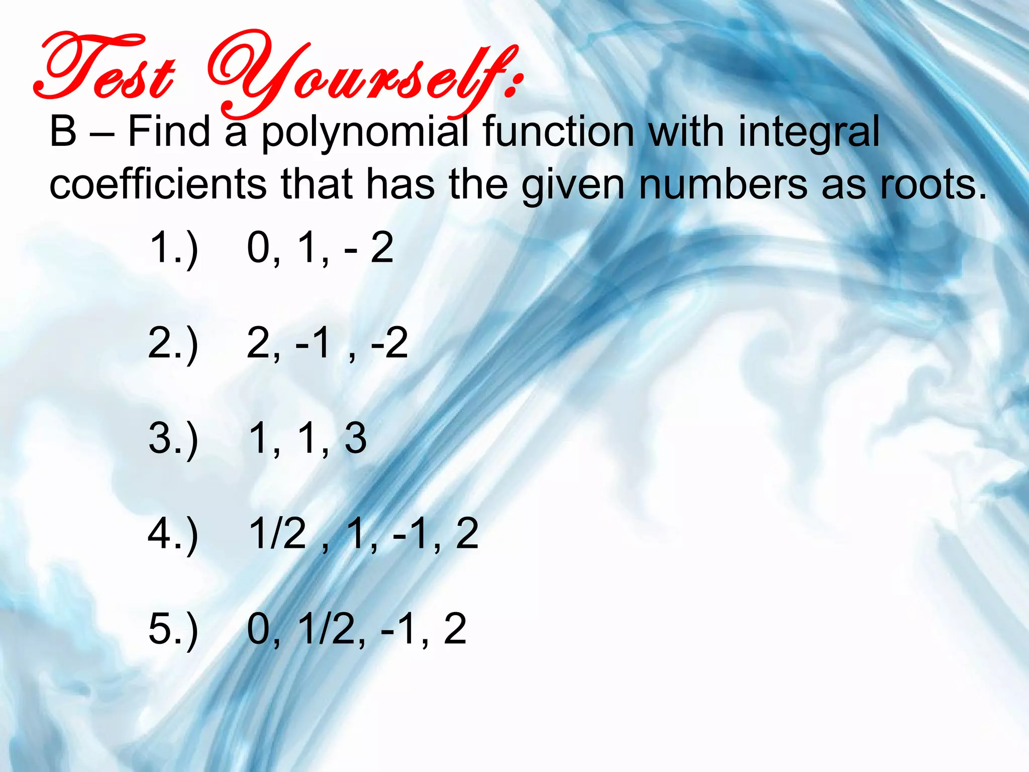 Factor theorem | PPT