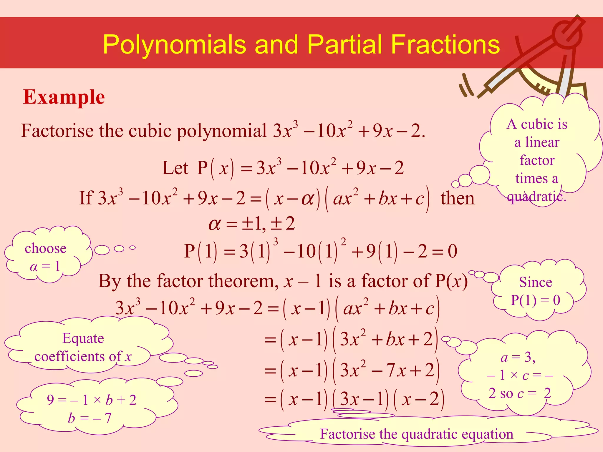 Factor theorem solving cubic equations | PPT | Physics | Science