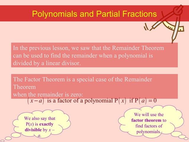 Factor theorem solving cubic equations | PPT | Physics | Science