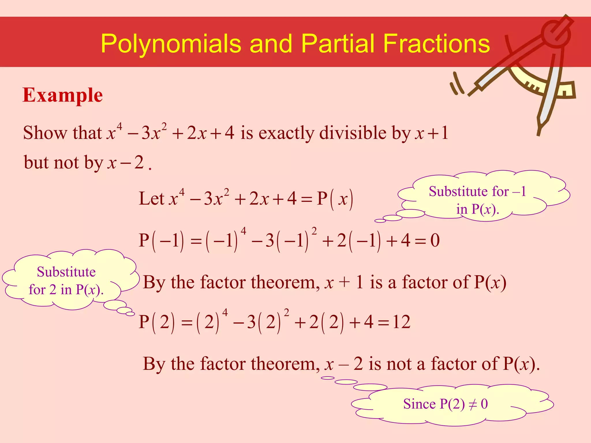Factor theorem solving cubic equations | PPT
