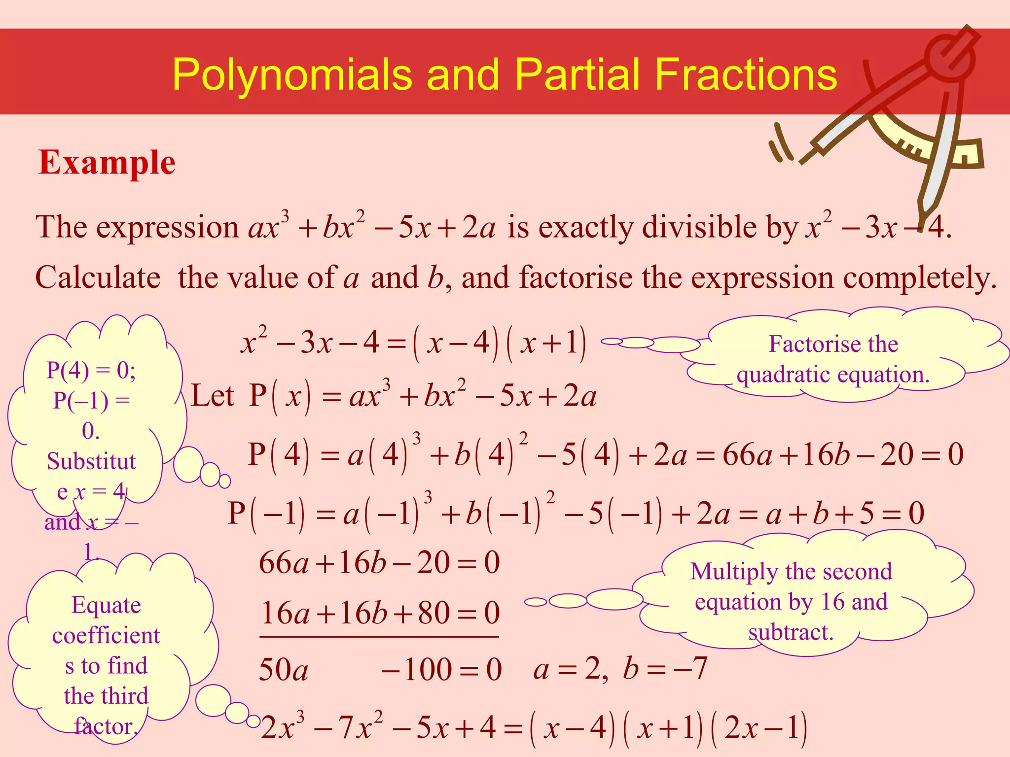 Factor theorem solving cubic equations | PPT