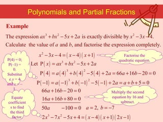 Factor theorem solving cubic equations | PPT