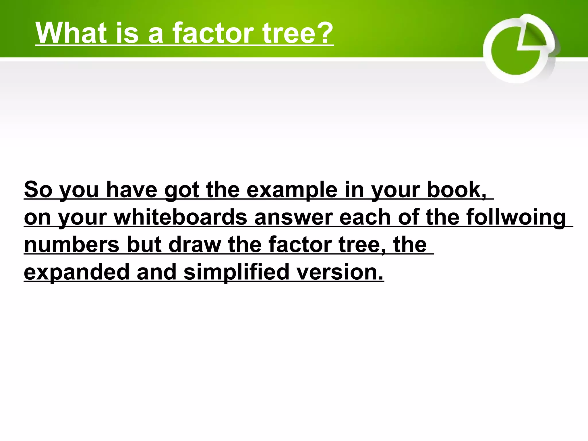 Factor trees | PPT