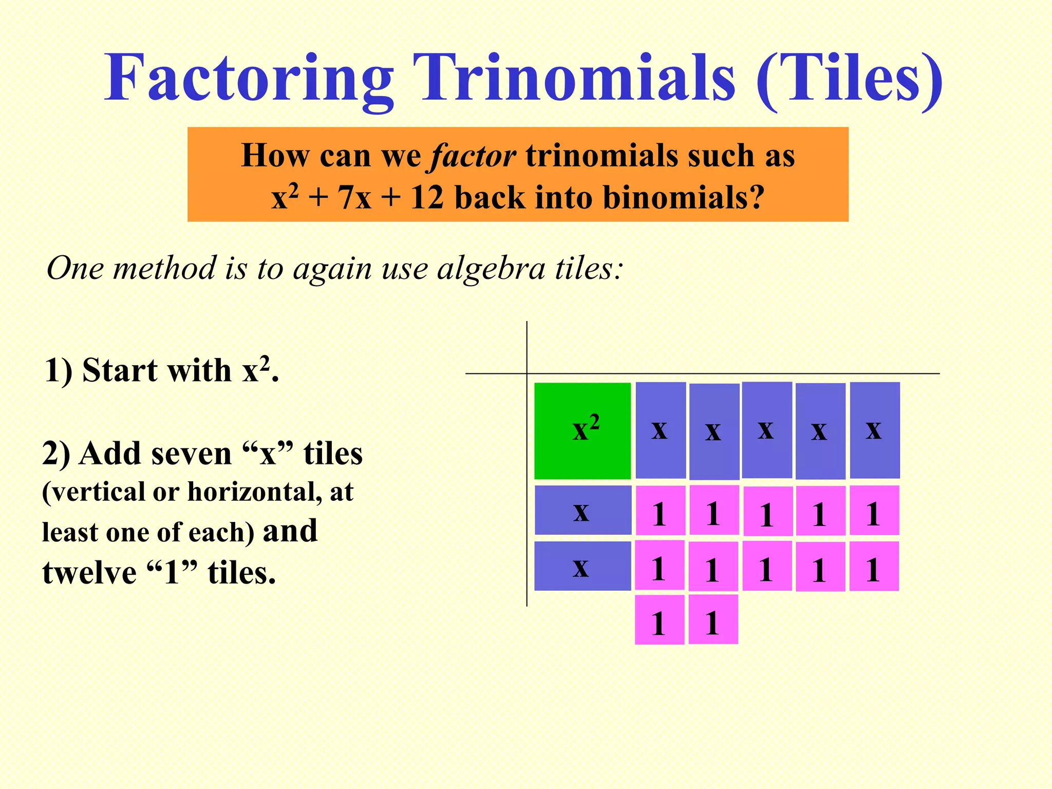 Factoring Trinomials | PPT