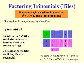 Factoring Trinomials | PPT