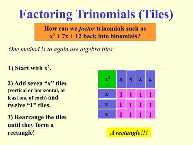 Factoring Trinomials | PPT
