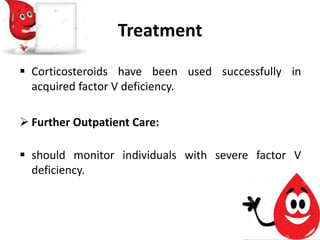 Factor v deficiency | PPTX