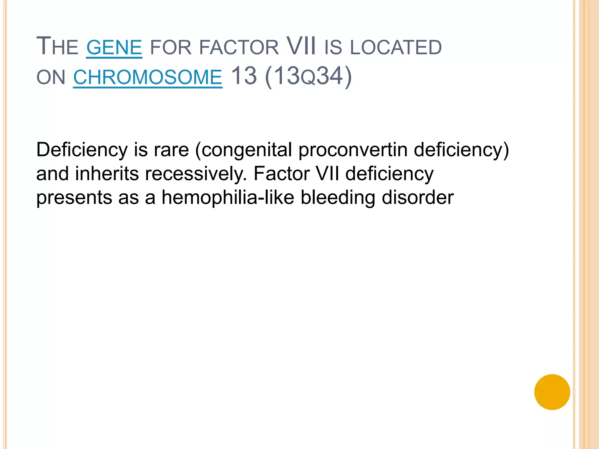Clotting Factor vii | PPTX