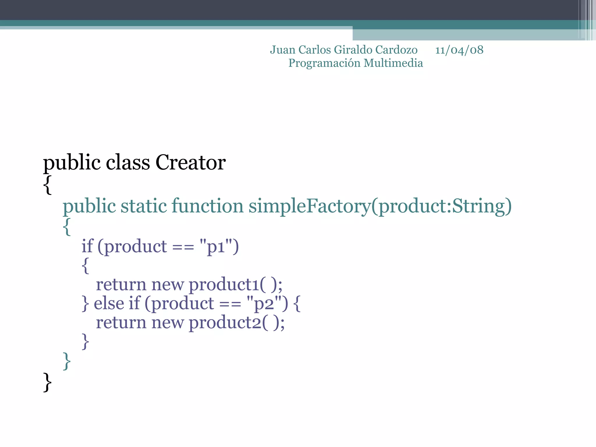 Factory Method Pattern | PPT