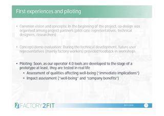 Factory2Fit Presentation: Design and Evaluation Framework of Solutions ...