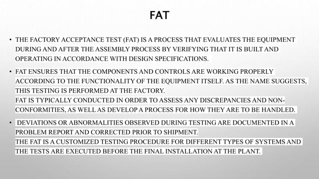 Factory Acceptance Test( FAT).pptx . | PPTX