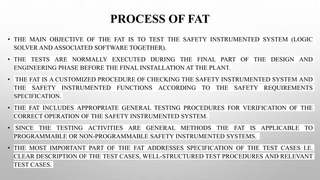 Factory Acceptance Test( FAT).pptx . | PPTX