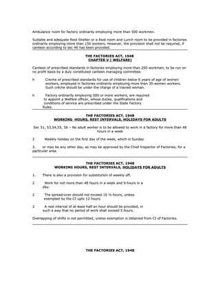 Factory act | PDF