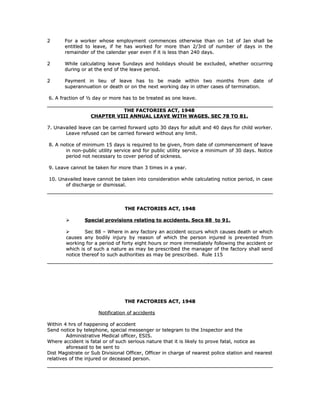 Factory act | PDF