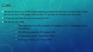 Factory act 1948 | PPTX