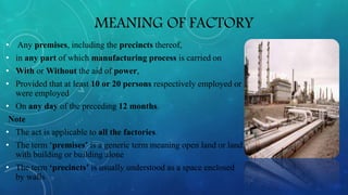Factory act 1948 | PPTX