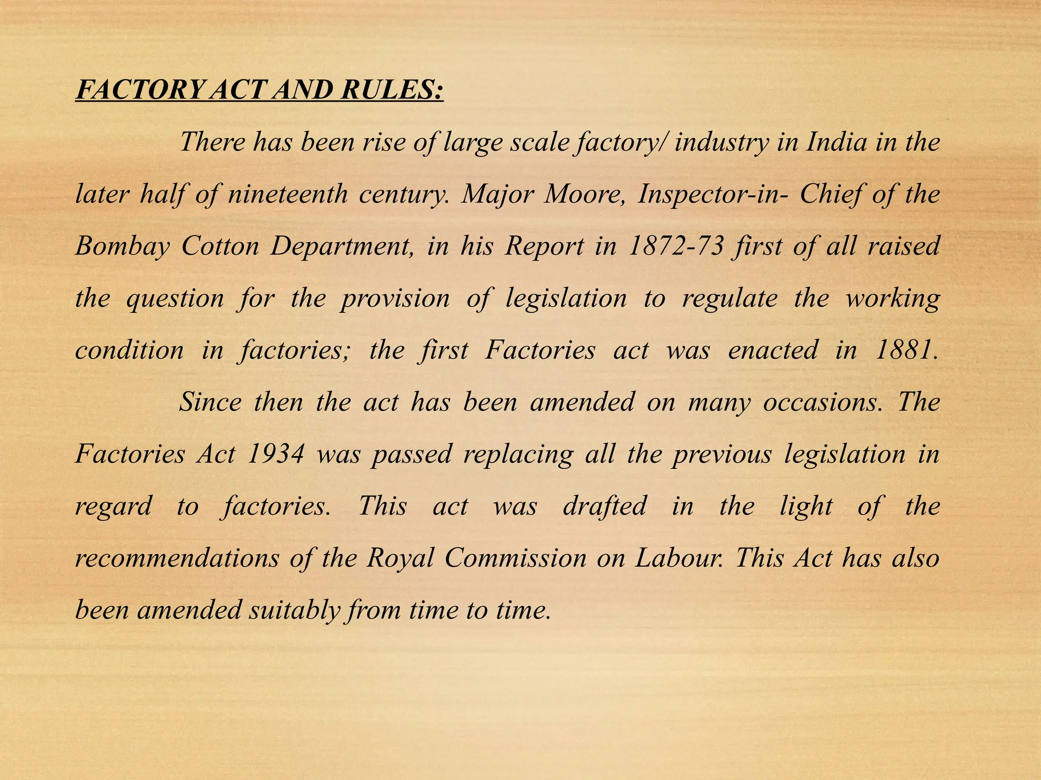 Factory Act and Rules, Fundamentals of Accident Prevention, Elements of ...