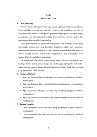 Factor yang Mempengaruhi Proses dan Hasil Pendidikan dan Pembelajaran.docx