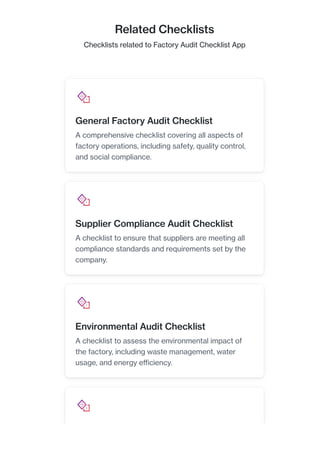 factory audit checklist app 746.pdf1234 | PDF