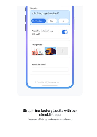 factory audit checklist app 746.pdf1234 | PDF