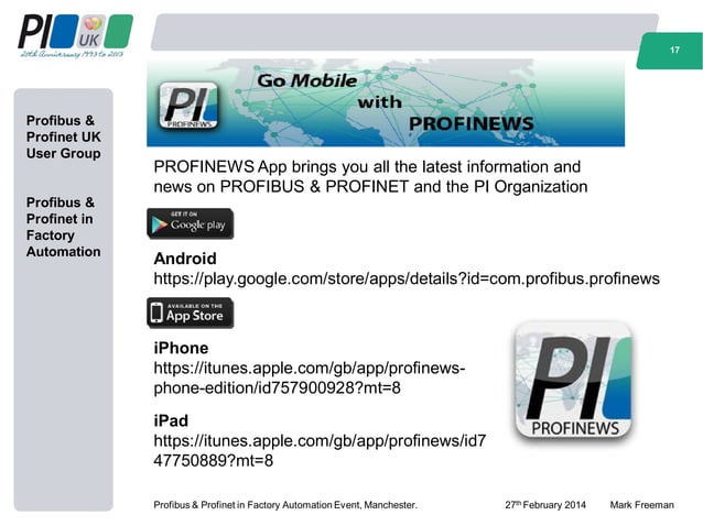 Factory automation seminar introduction and PROFIBUS & PROFINET update mark freeman | PPT | Free ...
