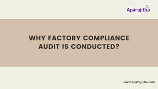 Factory compliance | Labour Law Compliance | Checklist | Aparajitha | PDF