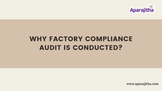 Factory compliance | Labour Law Compliance | Checklist | Aparajitha | PDF
