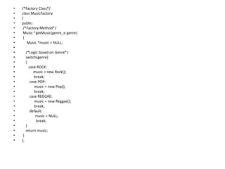 Factory design pattern | PPTX
