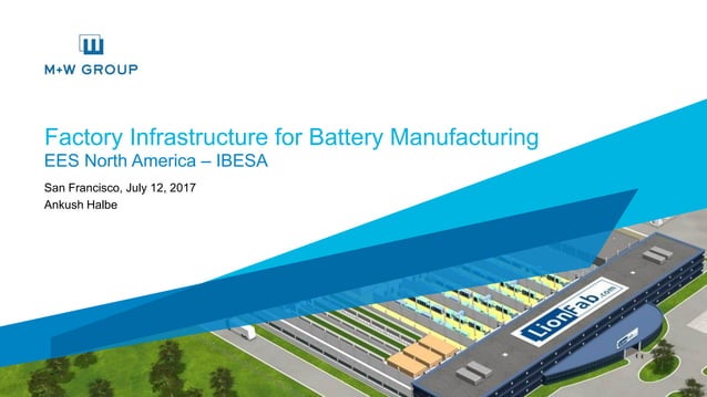 Factory Infrastructure for Battery Manufacturing | PDF