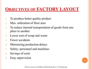 Factory Layout & Material Handling | PPT