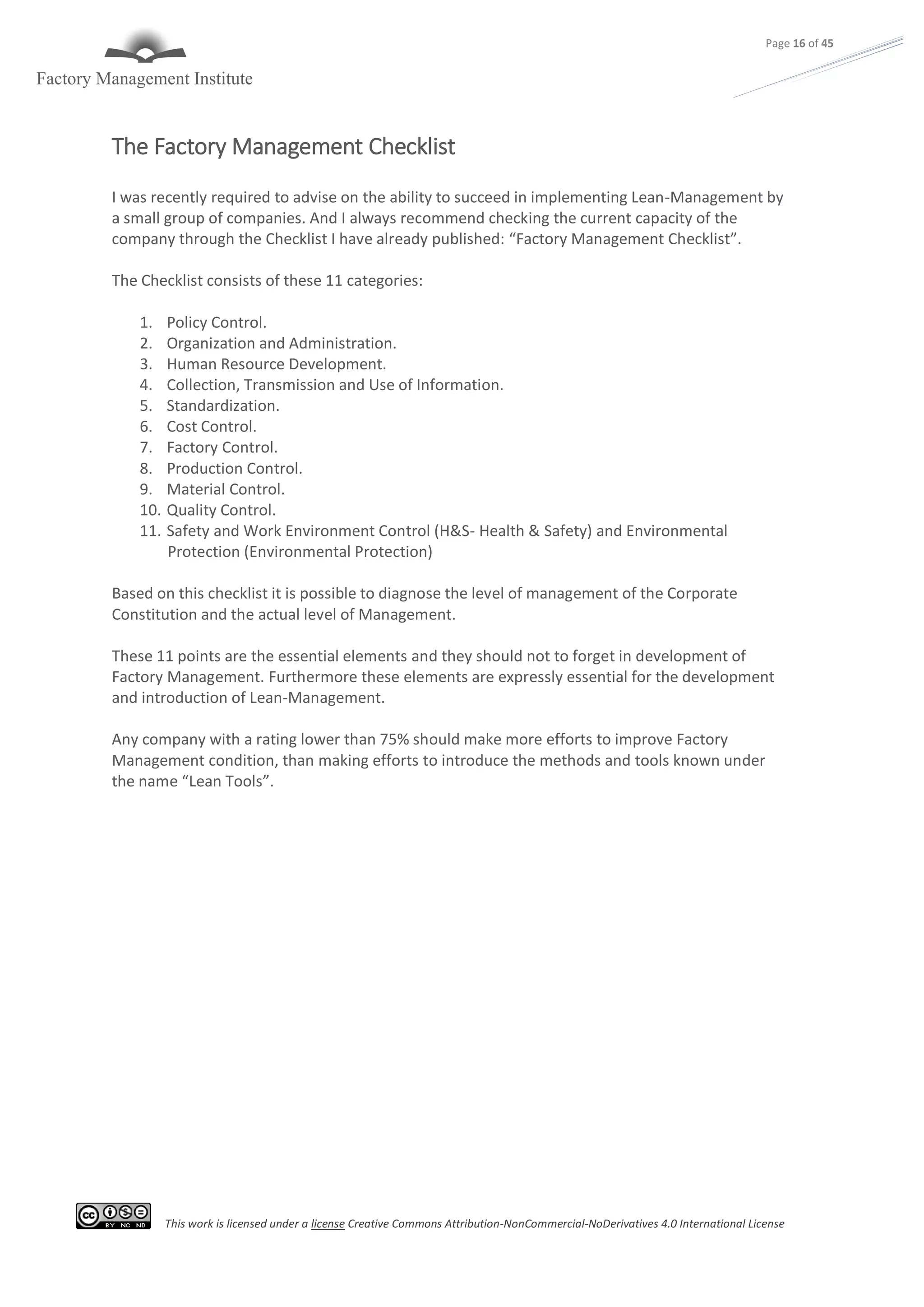 Factory management-1 The Corporate Constitution and Management Framework | PDF