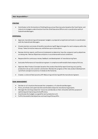 Factory manager | DOCX