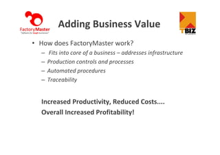 Factory Master a TBIZ2011 | PPT