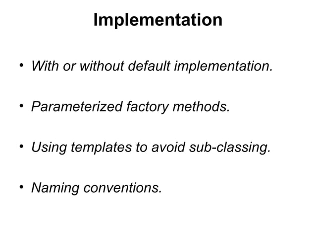 Factory Method Pattern Ppt
