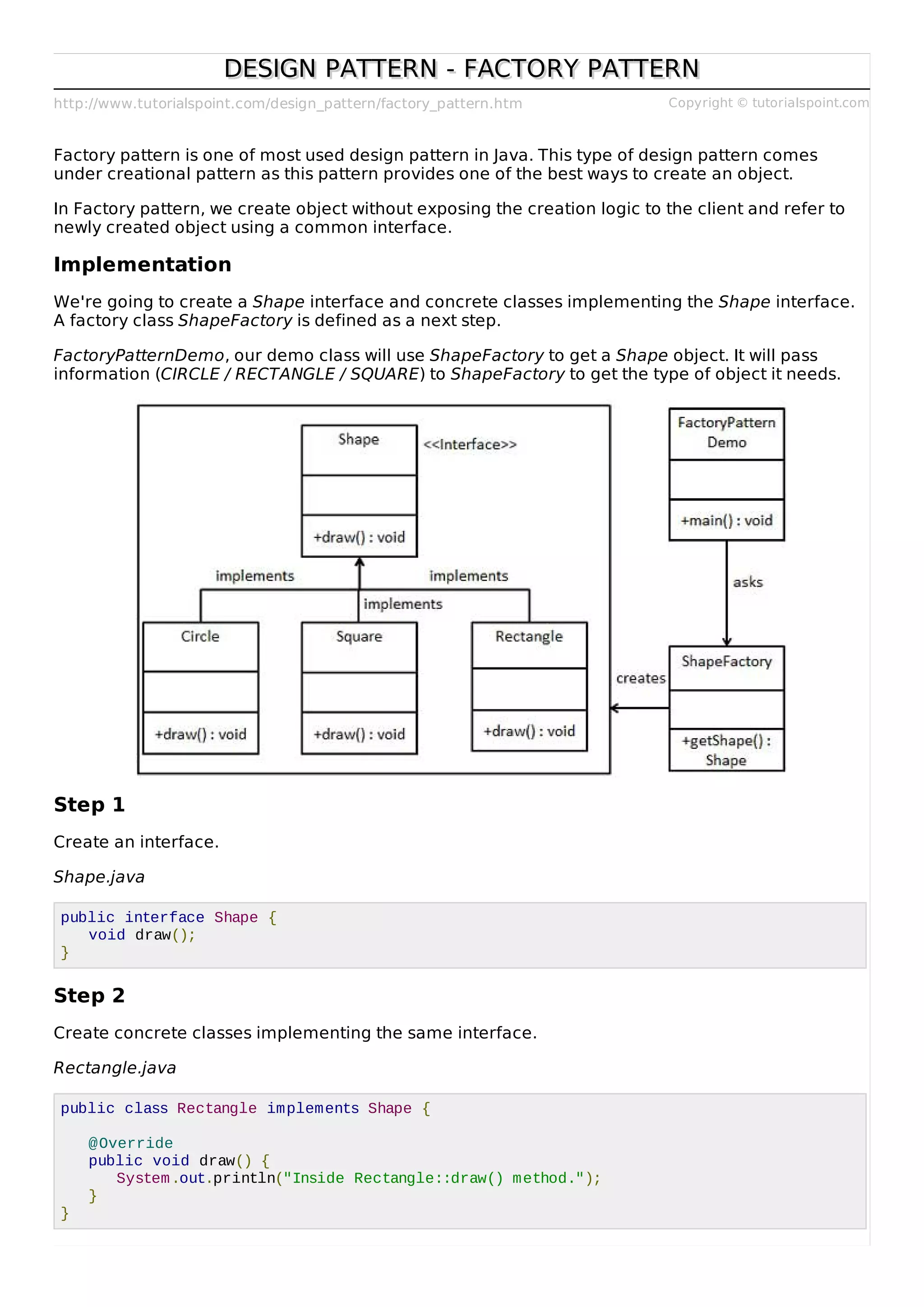 Contoh Factory pattern | PDF