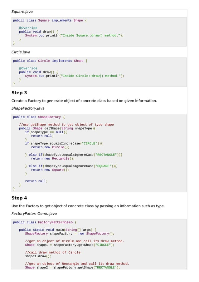Contoh Factory pattern | PDF | Programming Languages | Computing