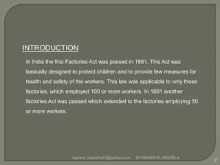 Factory’s act 1948 | PPSX