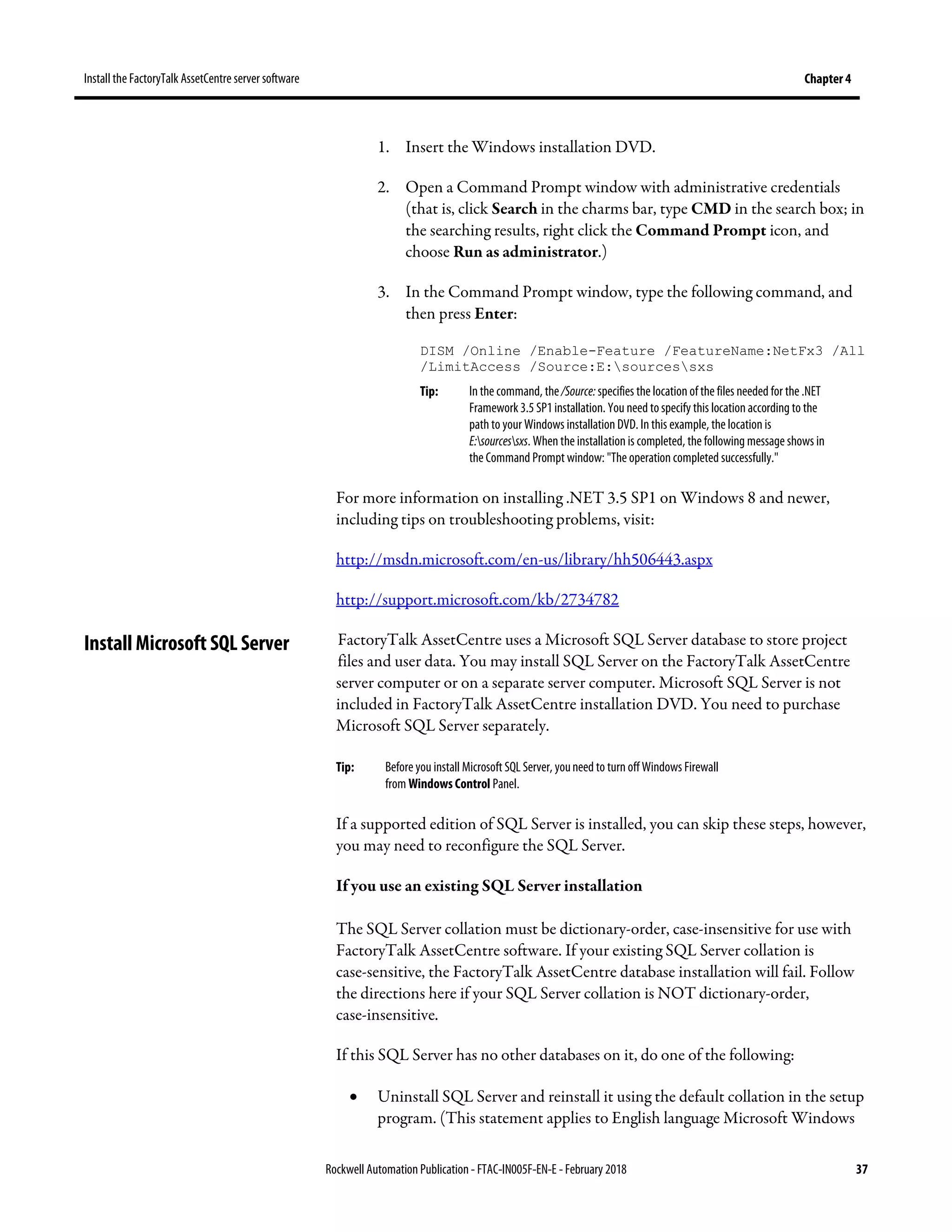 Factory talk assetcentre installation guide | PDF