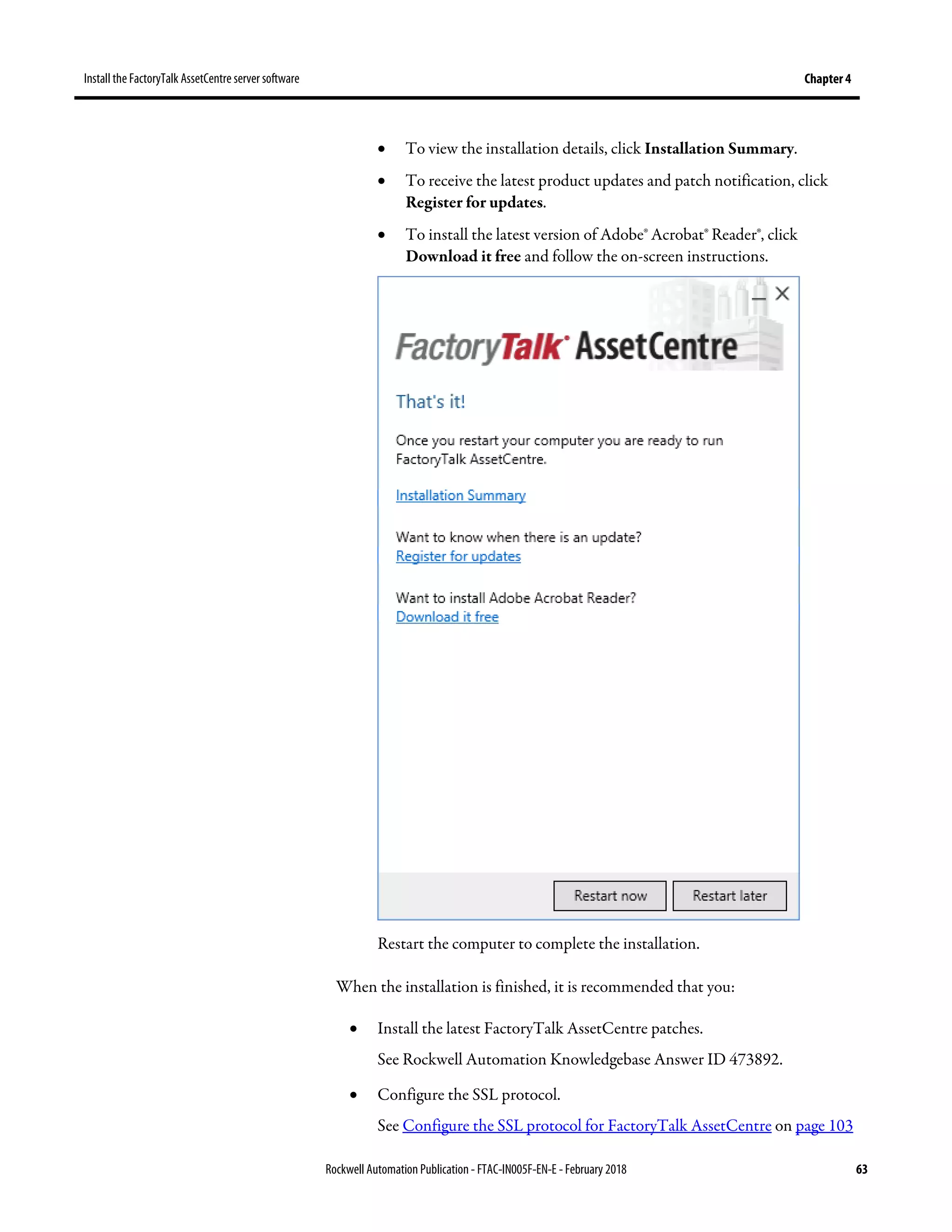 Factory talk assetcentre installation guide | PDF