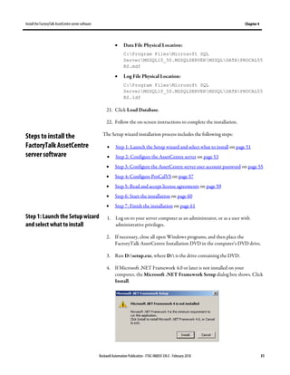Factory talk assetcentre installation guide | PDF