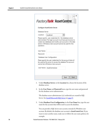 Factory talk assetcentre installation guide | PDF