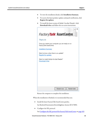Factory talk assetcentre installation guide | PDF